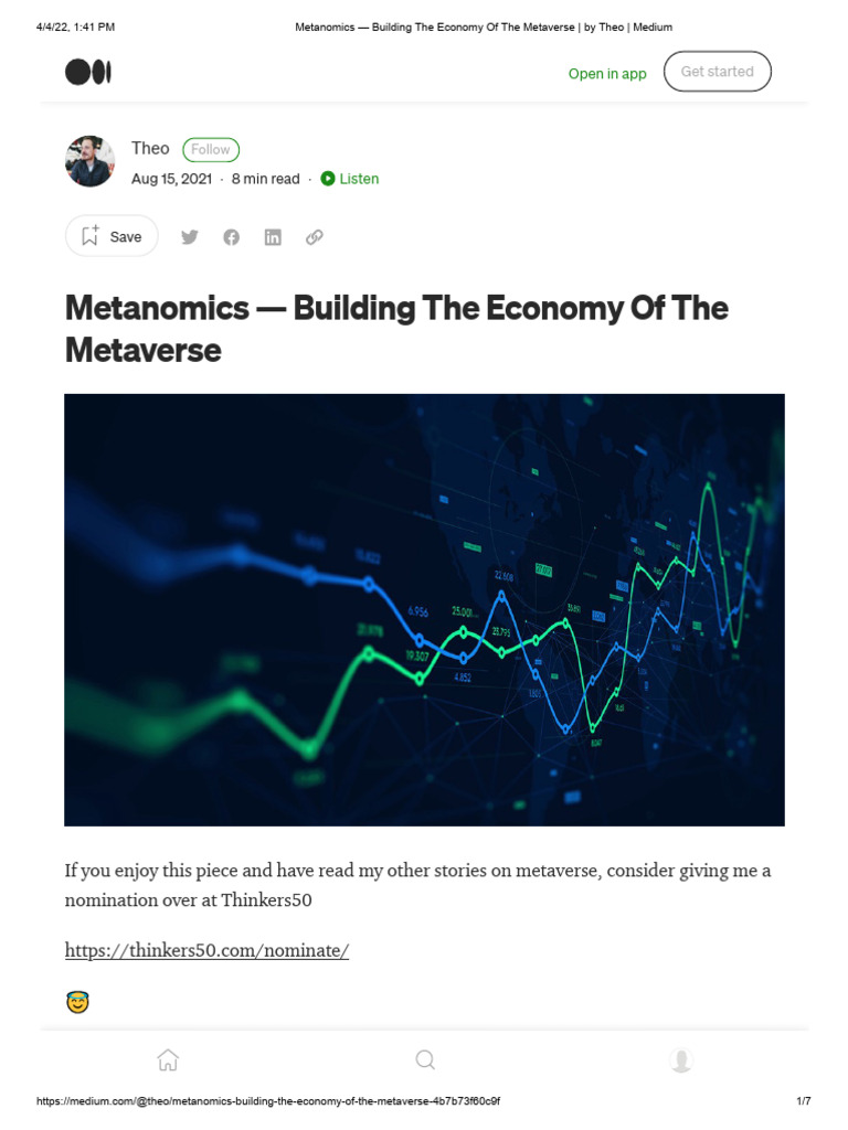 Metanomics: Metaverse Economy Insights | PDF | Cryptocurrency | Economics
