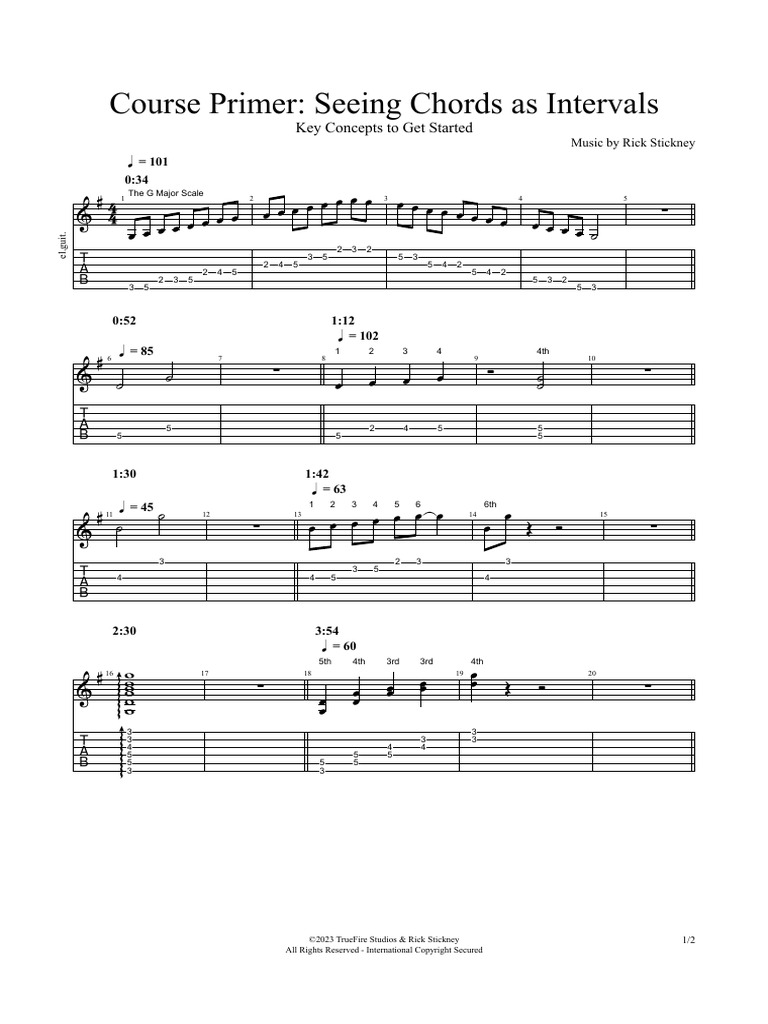 1 - Course Primer Seeing Chords As Intervals - Key Concepts To G | PDF ...