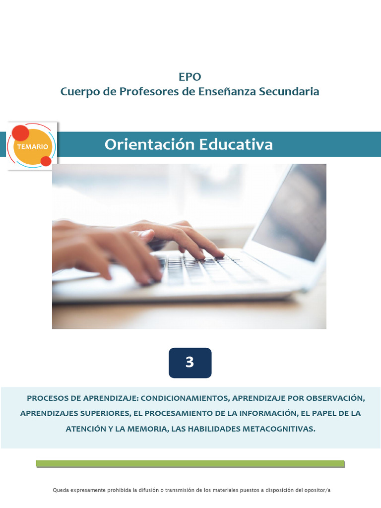 Tema 3 EPO | PDF | Atención | Aprendizaje