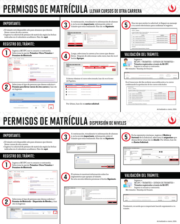 Permisos de Matrícula en MI UPC | PDF | Contraseña | Software