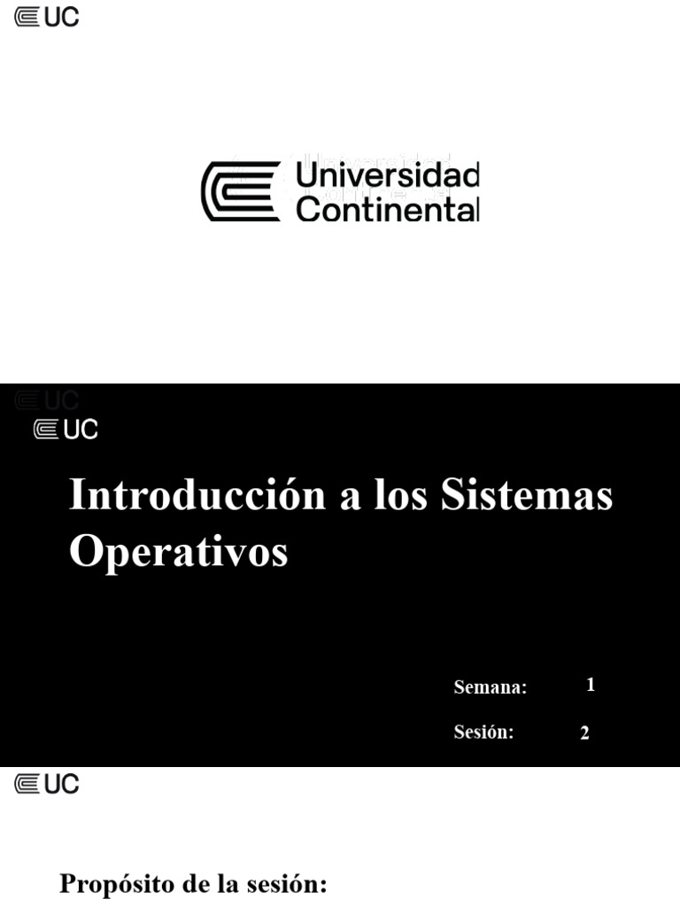 Semana 1d Introduccion A Los Sistemas Operativos Y Gestión De