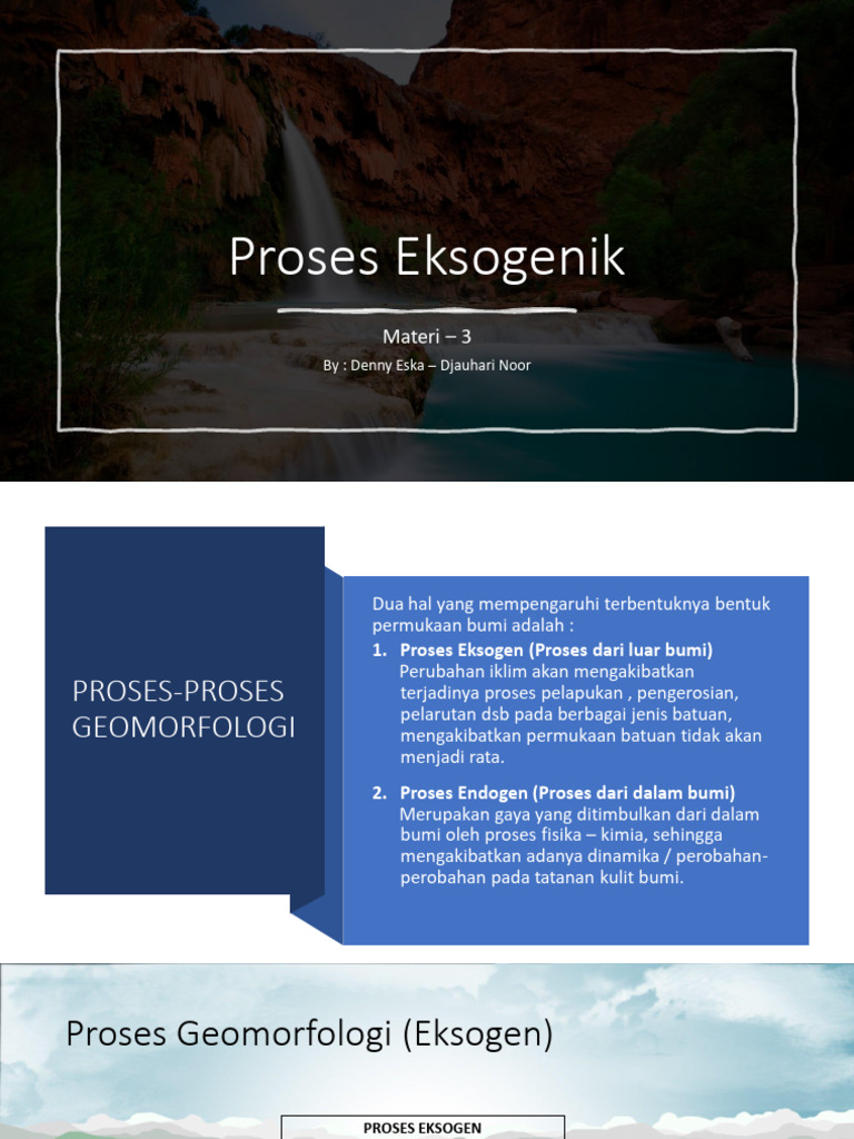 Proses Eksogenik dalam Geomorfologi | PDF