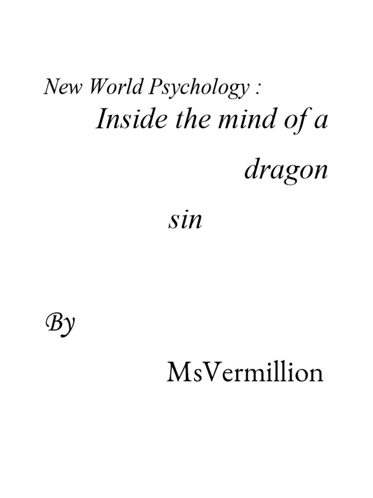 New World Psychology - Inside The Mind of A Dragon Sin | PDF ...