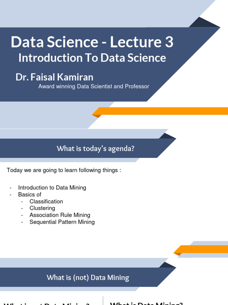 Lecture 3 Data Mining | PDF | Statistical Classification | Machine Learning