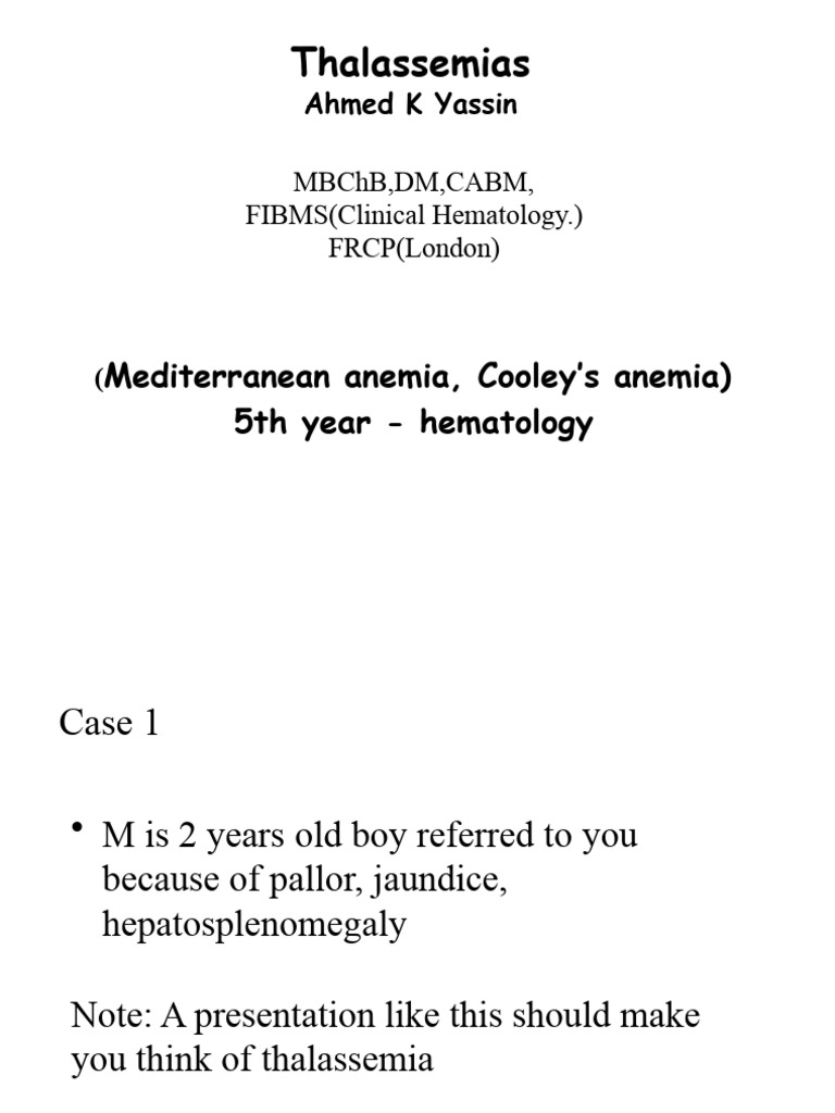 Thalassemias | Download Free PDF | Anemia | Diseases And Disorders