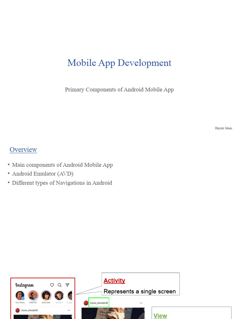 Primary Components of Android Mobile App | PDF | Mobile App | Android (Operating System)