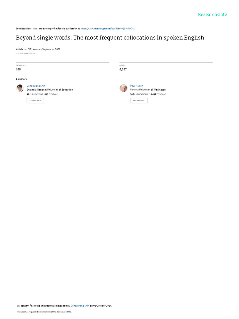 Shin Nation Elt | PDF | Word | Phrase