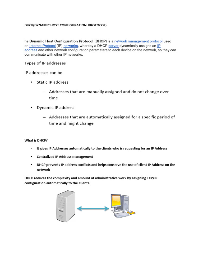 DHCP | PDF | Ip Address | Computer Network