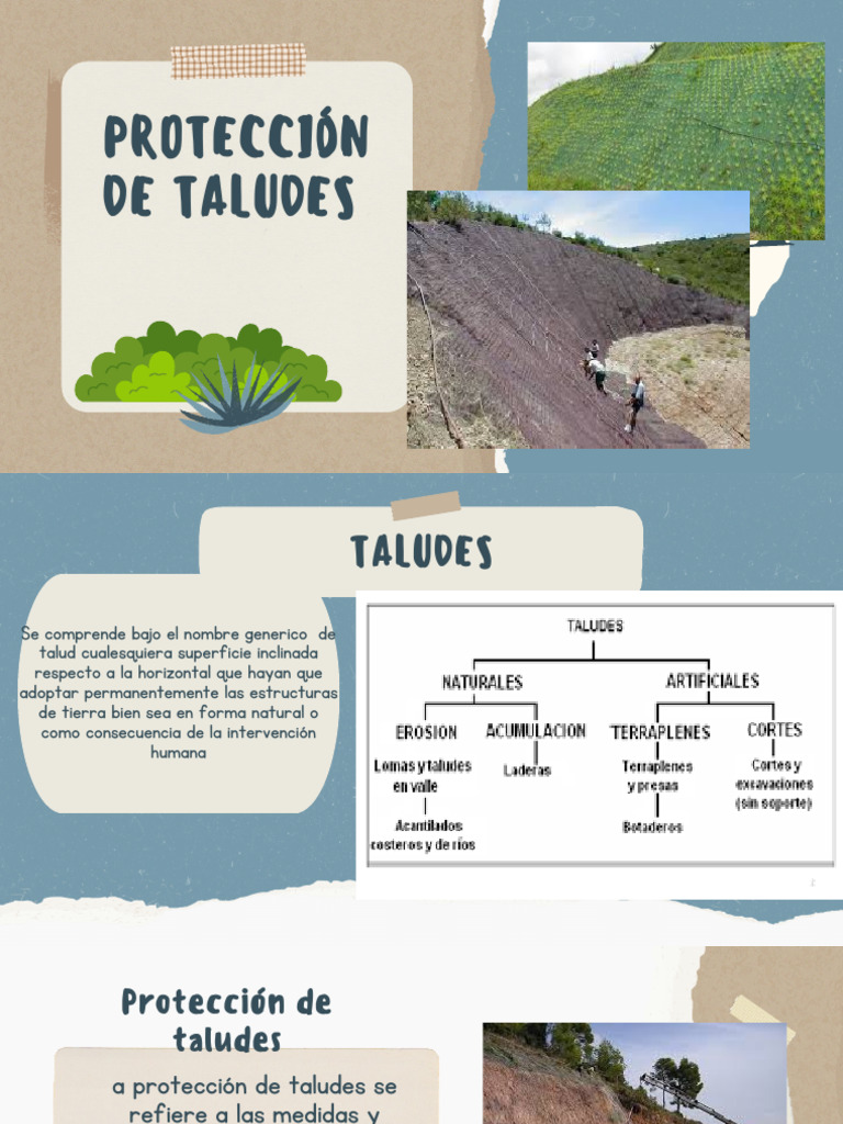 Protección y Estabilización de Taludes | PDF | Suelo | Erosión