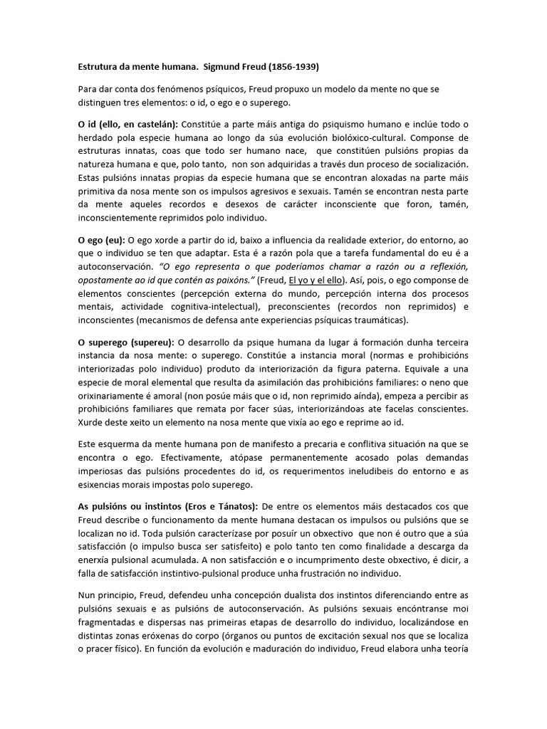 Texto Información. Estructura Da Psique. | PDF