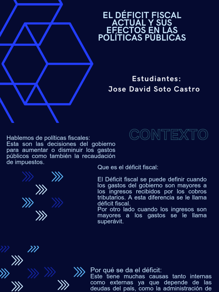 El Déficit Fiscal Actual y Sus Efectos en Las Políticas Públicas | PDF ...