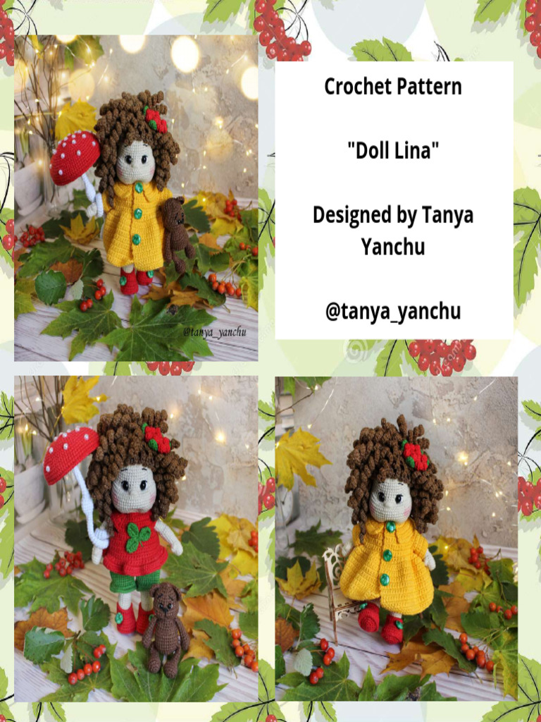 CrochetpatternDollLina Cl | PDF | Yarn | Crochet