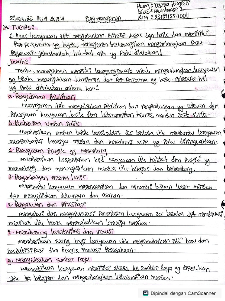 Penganta Manajemen - Tugas Devina Pangesti - Akt 1 | PDF