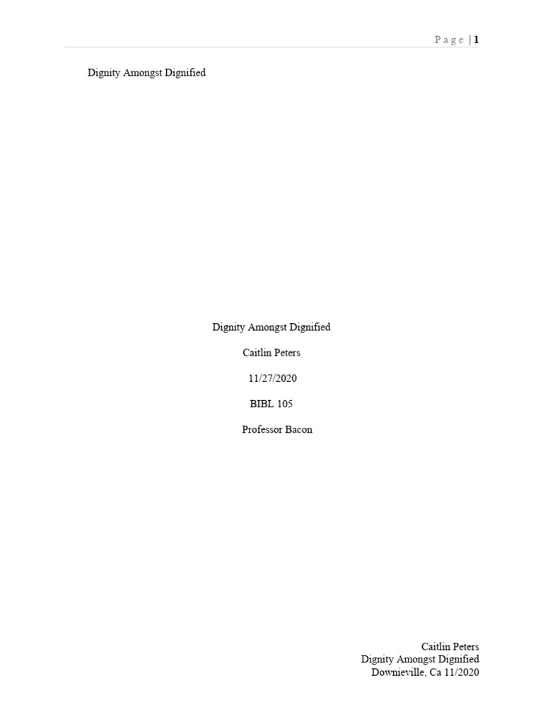 Dignity | PDF | Dignity