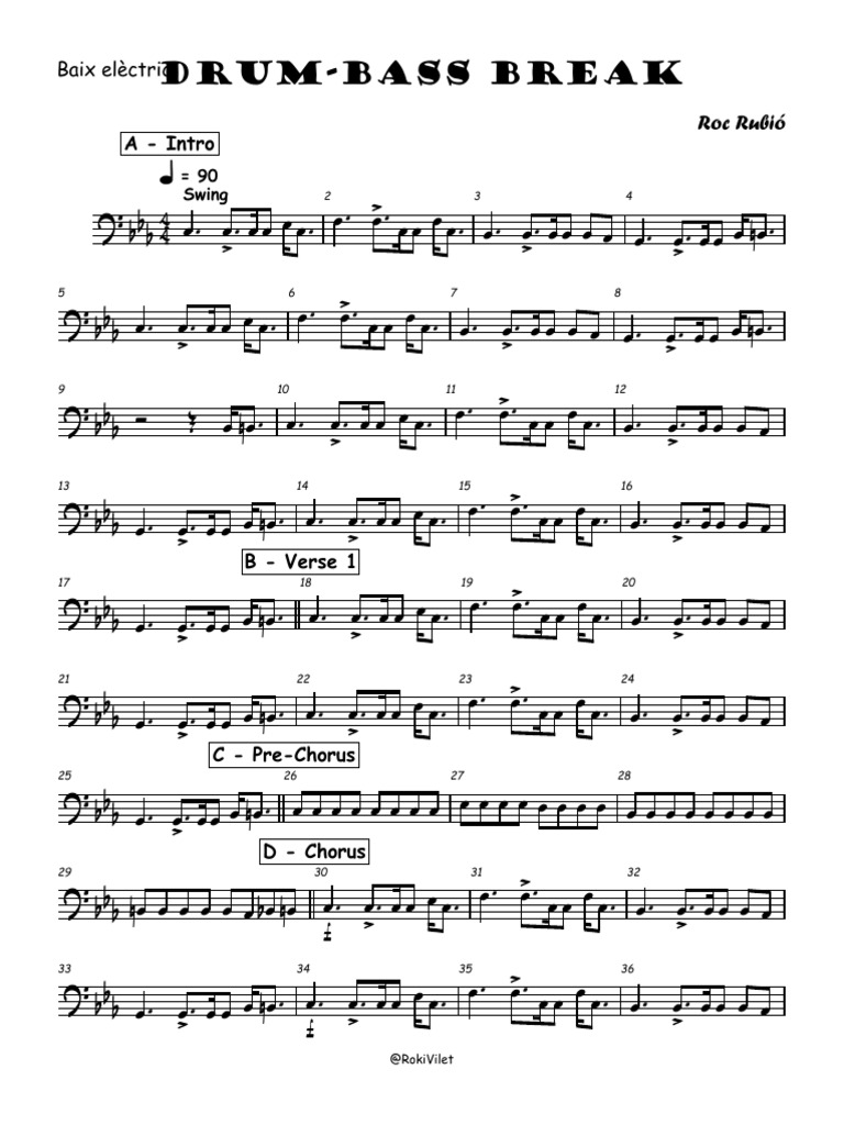 Drum-Bass Break-Baix - Elèctric | PDF | Singles (Music) | Music