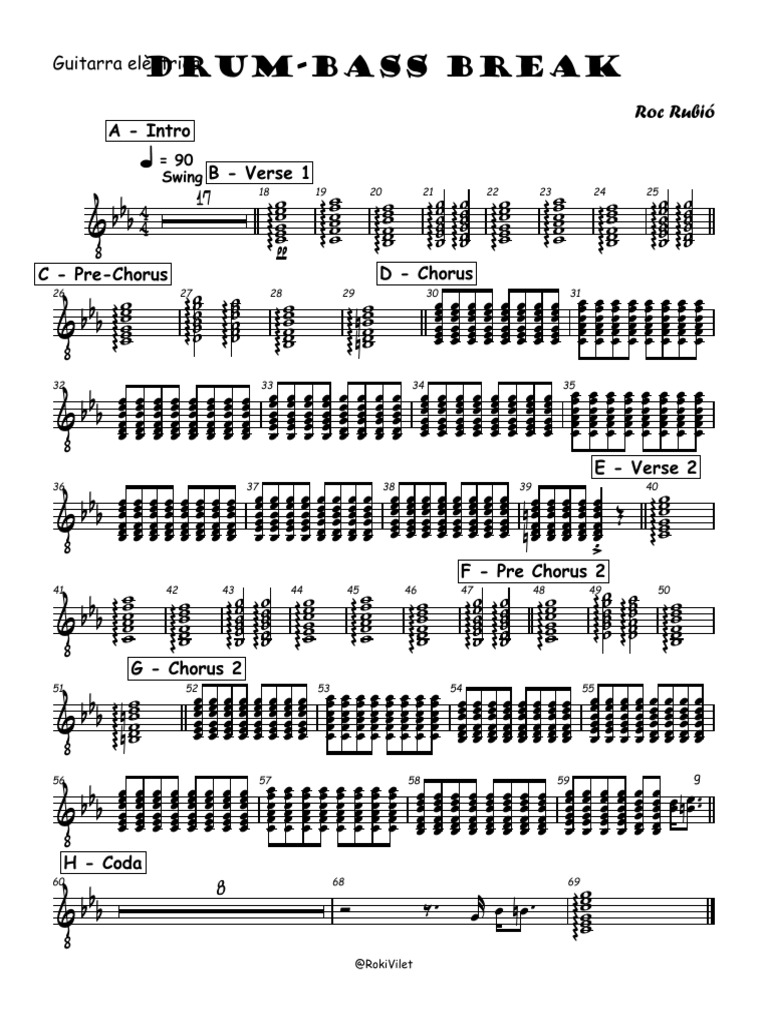 Drum-Bass Break-Guitarra - Elèctrica | PDF