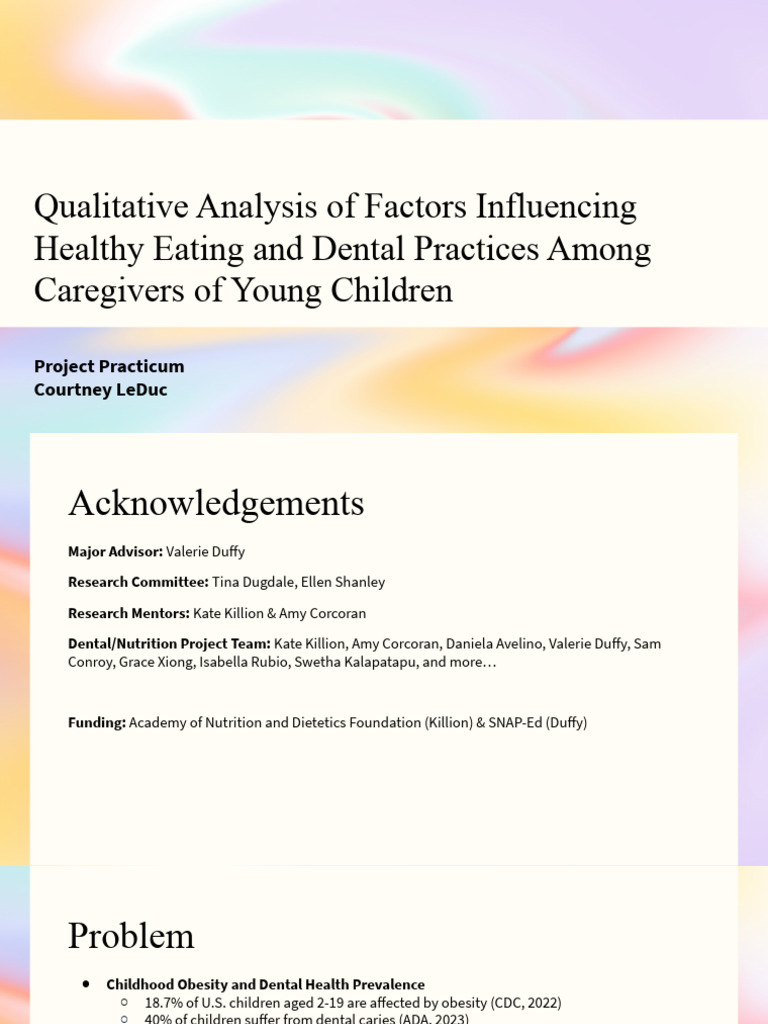 Project Practicum Presentation | PDF | Caregiver | Oral Hygiene