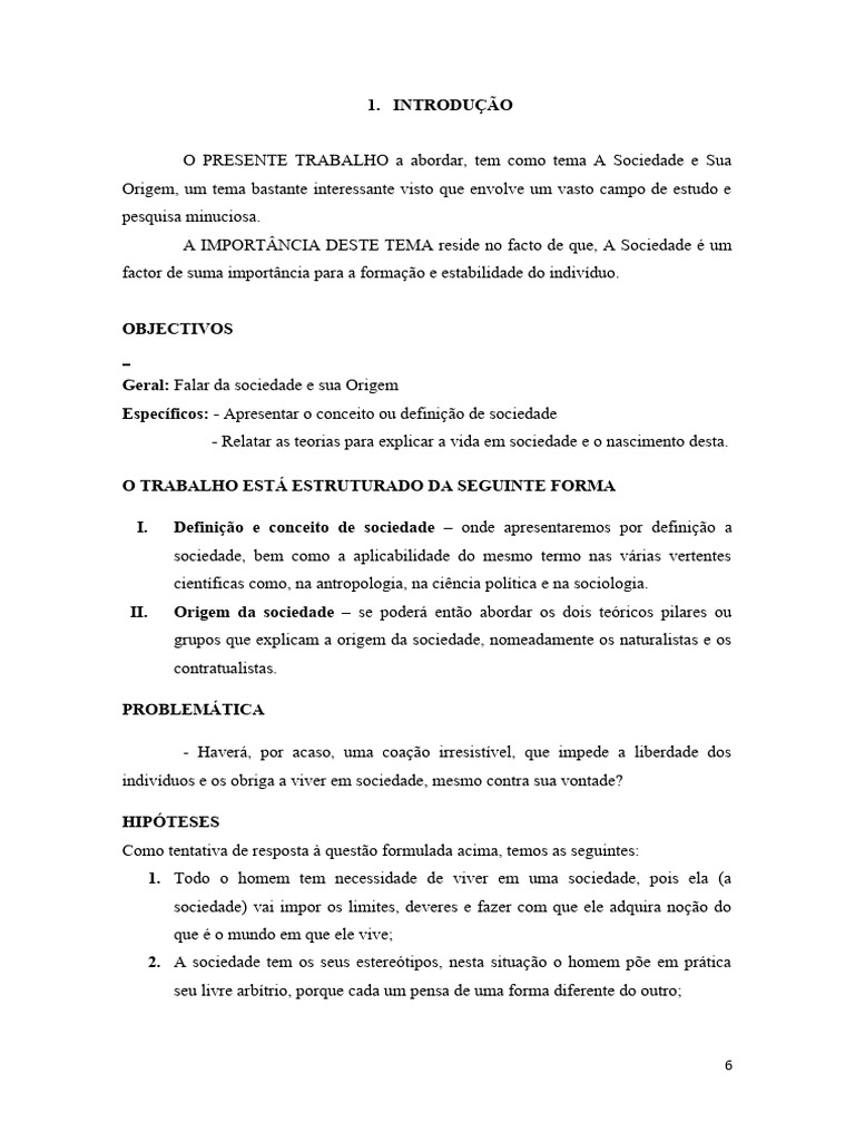 Origem Da Sociedade | PDF | Sociedade | Jean-Jacques Rousseau
