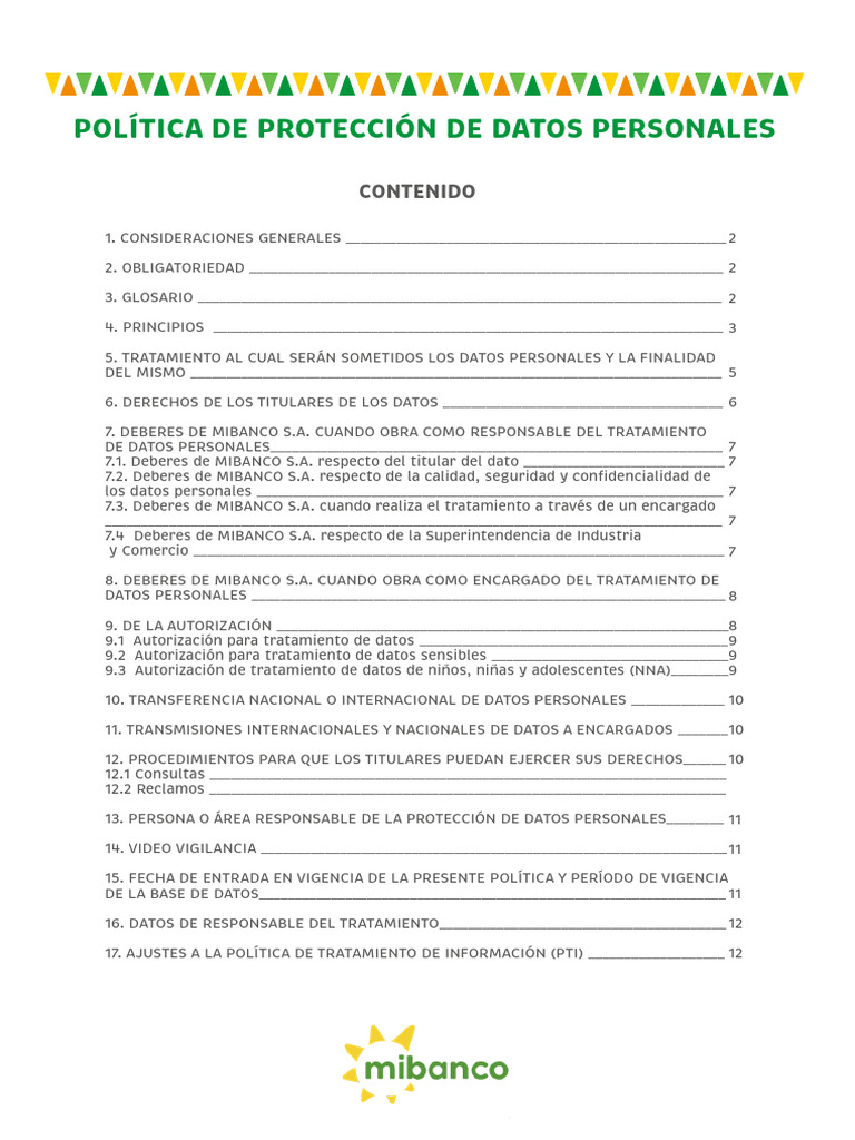 2.poliiticas para Tratamiento de La Informacion 13042015 | PDF | Información | Bases de datos