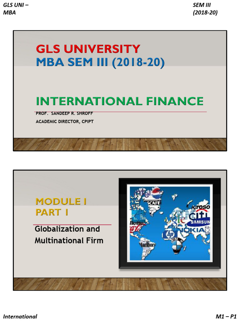 M1 Part 1 Globalization and Multinational | PDF | Multinational Corporation | Globalization