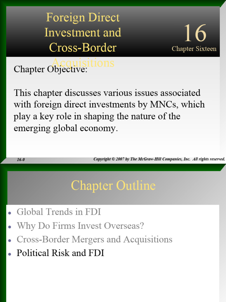FDI and Cross Border Acquisition | PDF | Foreign Direct Investment | Labour Economics