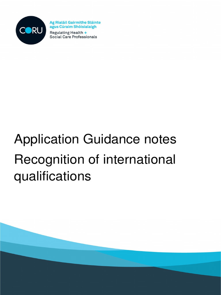 Recognition of International Qualifications Guidance Notes June 2022 ...