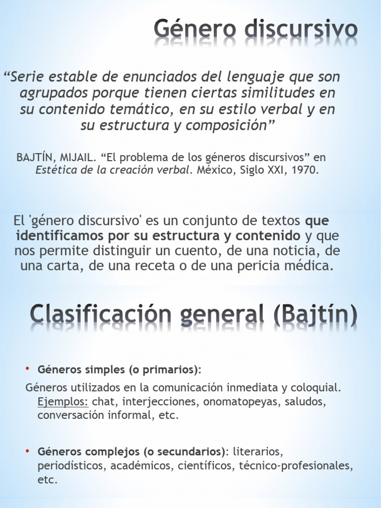 CLASE 5 - Géneros Discursivos | PDF