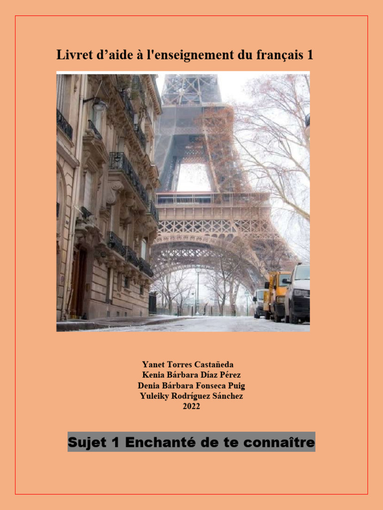 Livret d'enseignement du français 1 | PDF