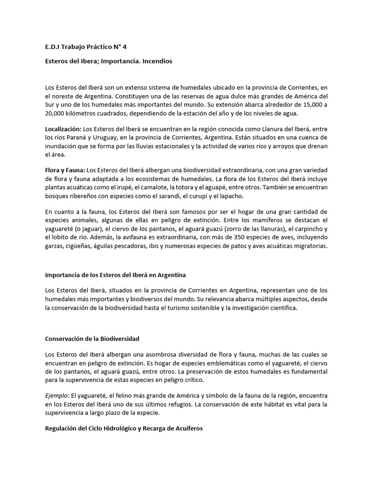 Edi TP #4 | PDF | Fuego fatuo | Biodiversidad