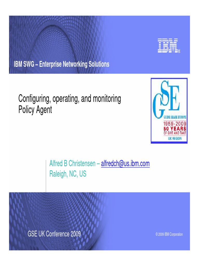 Gse 2009 Zos Pollicy Agent | PDF | Computer Network | Software