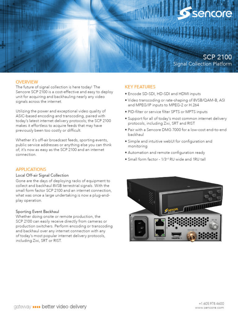 SCP 2100 Video Signal Encoder | PDF | Computing | Electronics