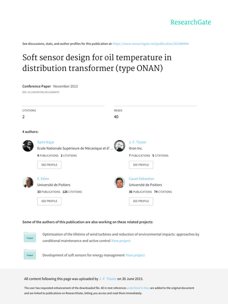 Soft Sensor for Transformer Oil Temperature | PDF | Transformer ...