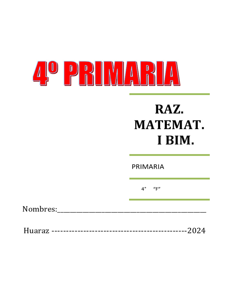 Raz. Mat. I Bim | PDF | Matemáticas