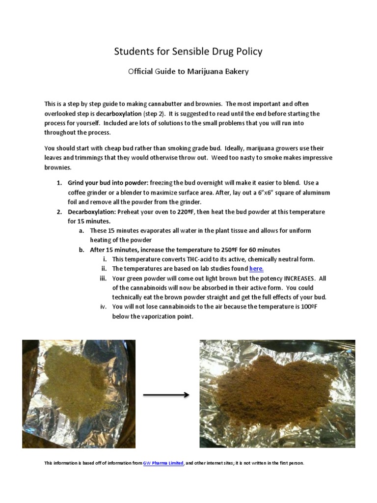 Official Guide To Marijuana Bakery | PDF | Cannabis (Drug) | Chemistry