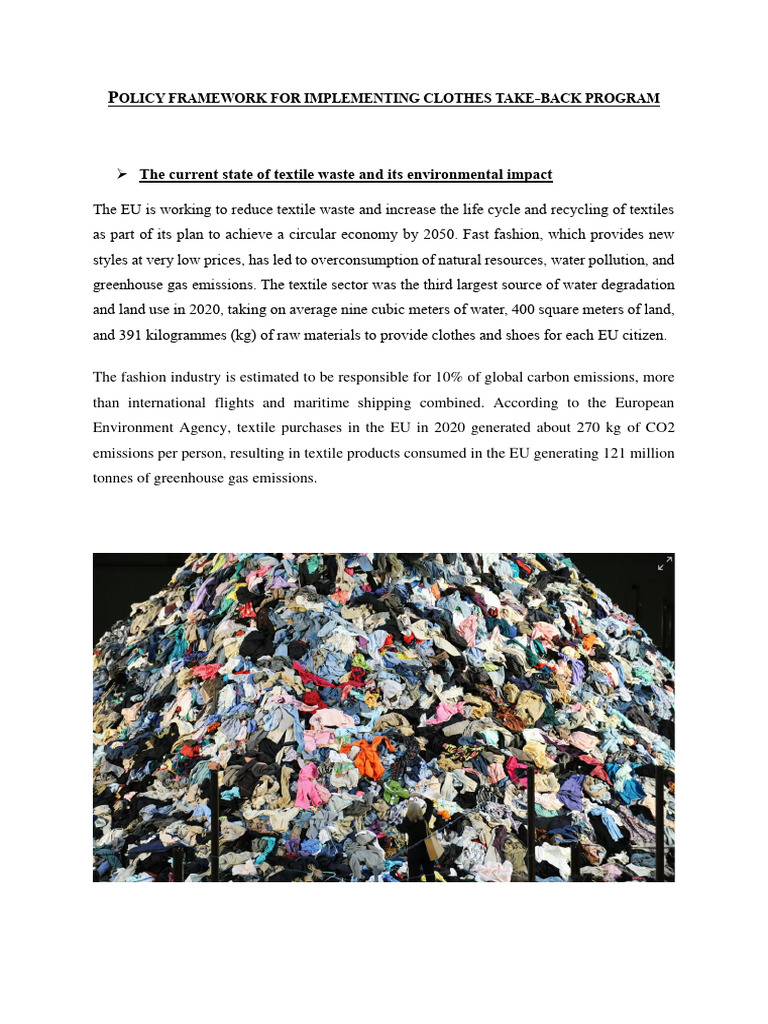 Policy For Take-Back Program | PDF | Recycling | Reuse