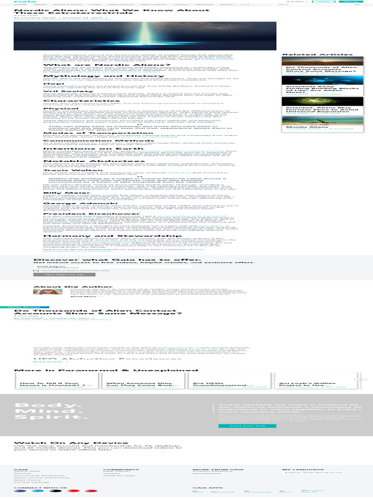 Nordic Aliens_ What Are They & What Do We Know About Them_ _ Gaia | PDF ...
