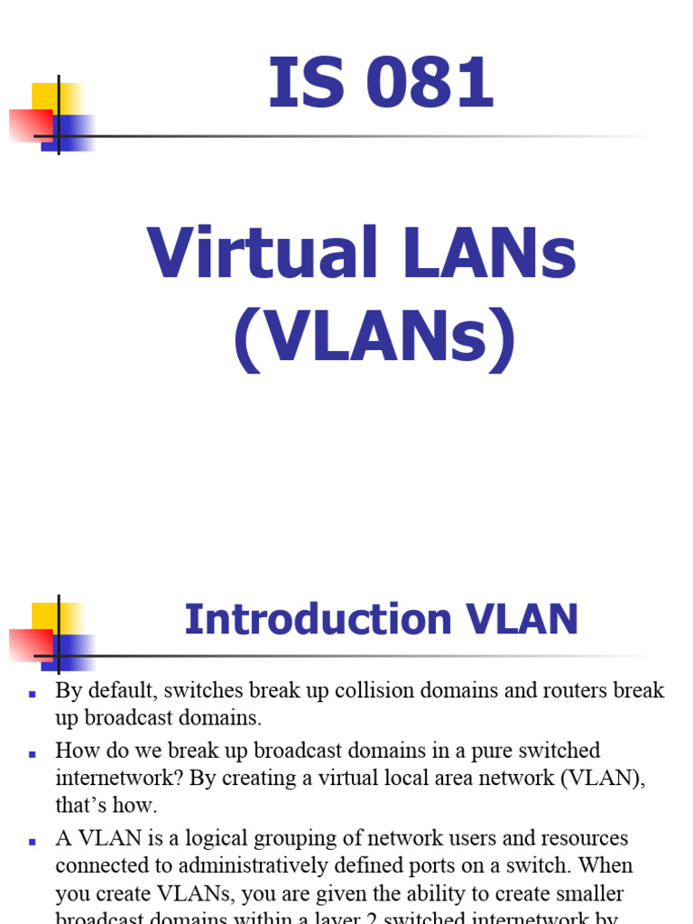 VLANs | PDF | Computer Network | Network Switch