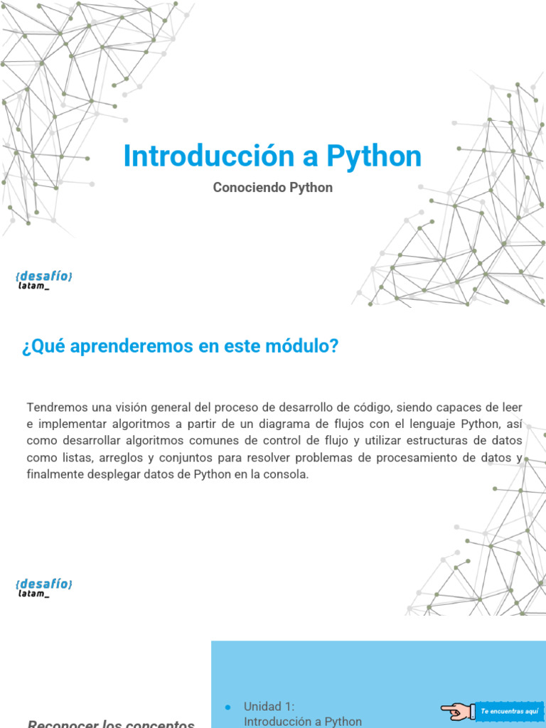 01 - Presentación - Conociendo Python | PDF | Python (lenguaje de ...