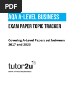 AQA A-Level Business Exam Topic Tracker | PDF | Corporate Social ...