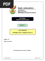Life Sciences Grade 12 Informal Test Genetics | PDF | Dominance ...