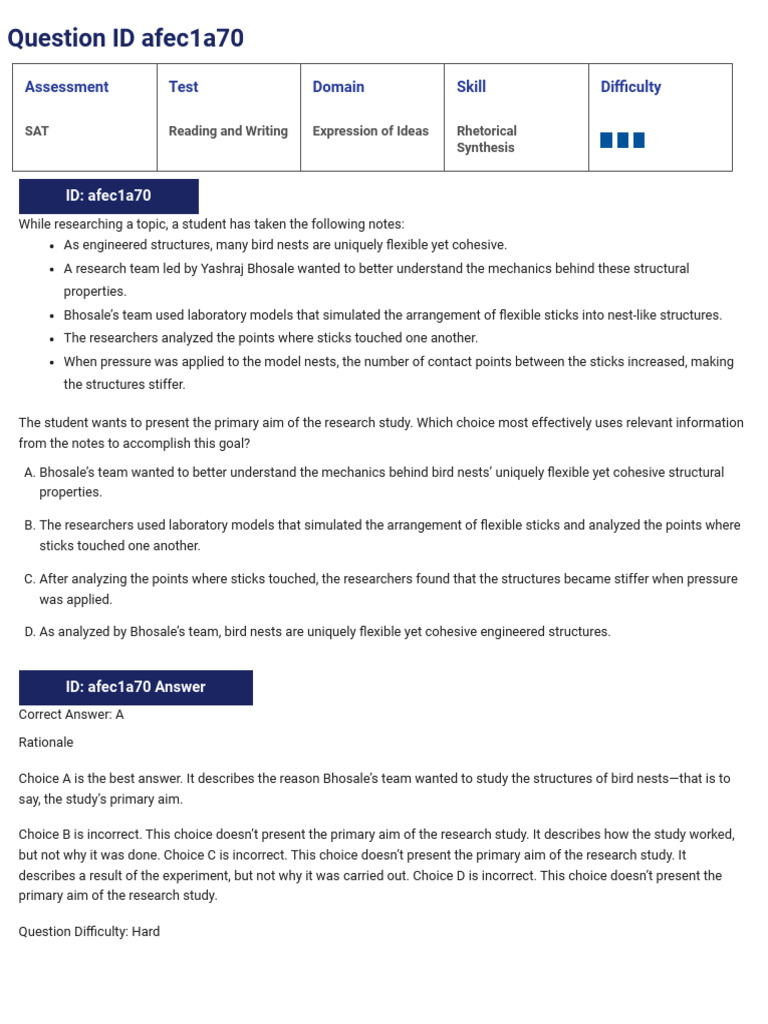 SAT Suite Question Bank | PDF | Theory | Sat