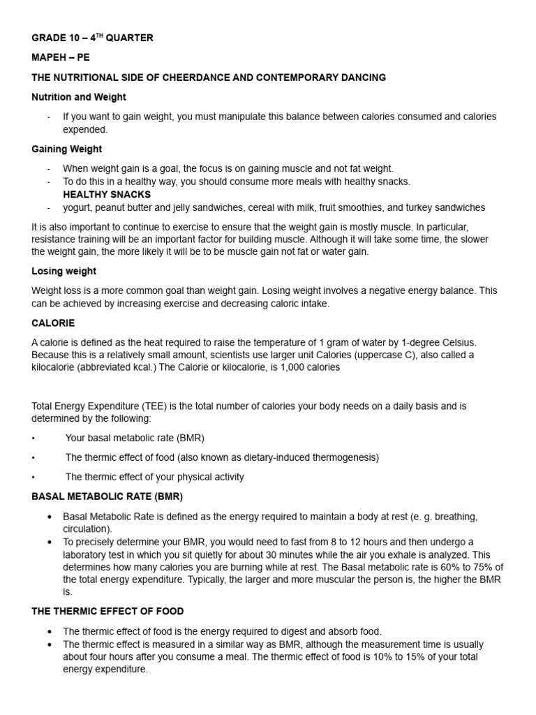 Understanding Calorie Abbreviations | PDF | Calorie | Weight Gain