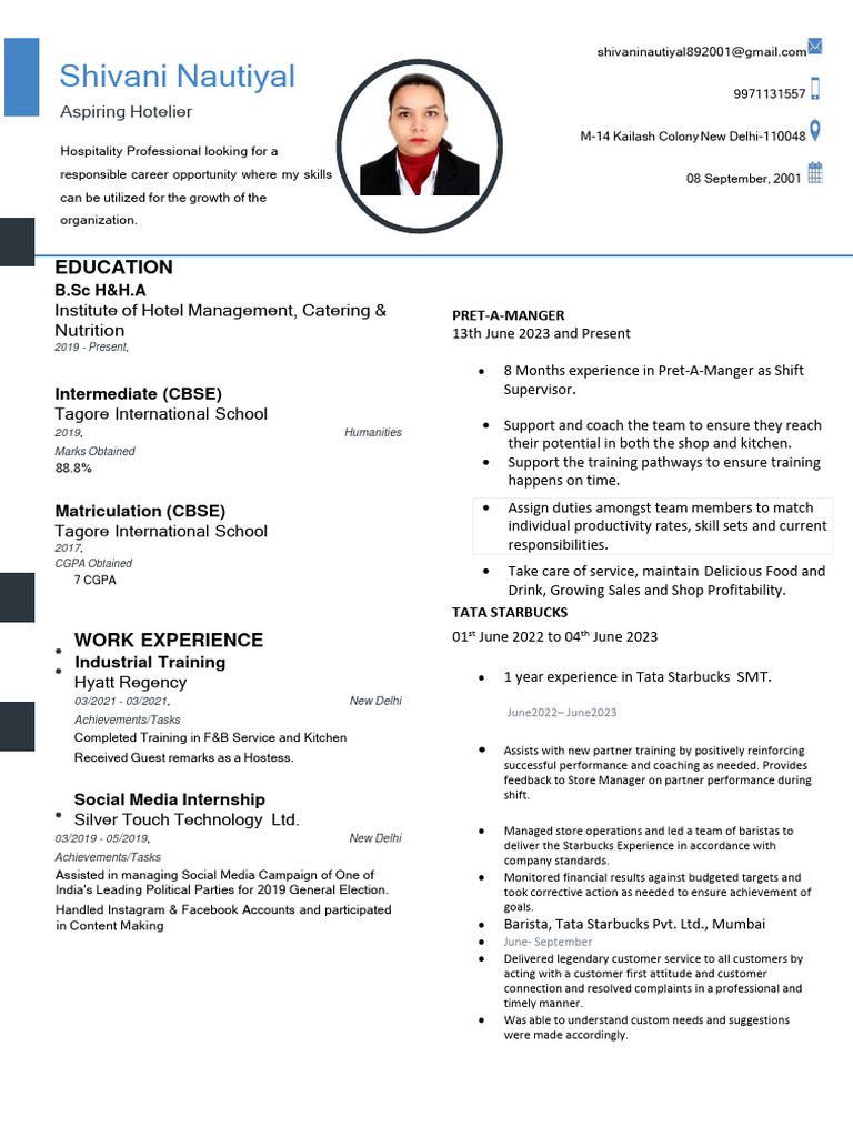 Shivani's Resume New | PDF