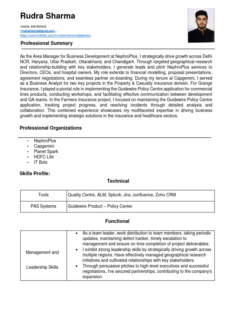 Rudra Sharma's Resume | PDF | Business | Customer Relationship Management