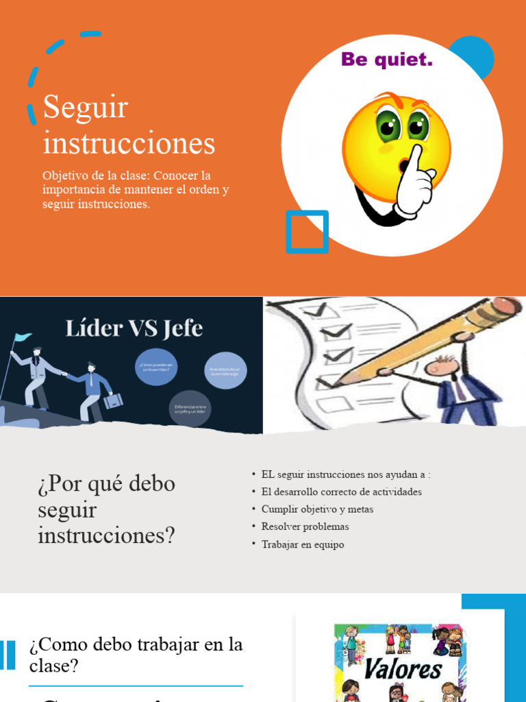 Importancia de Seguir Instrucciones en Clase | PDF
