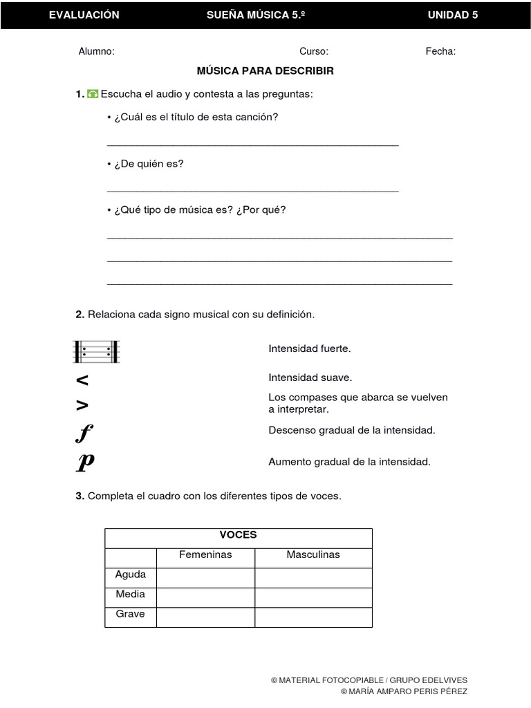 Smus5 Ud5 Evaluacion | PDF | Musicología