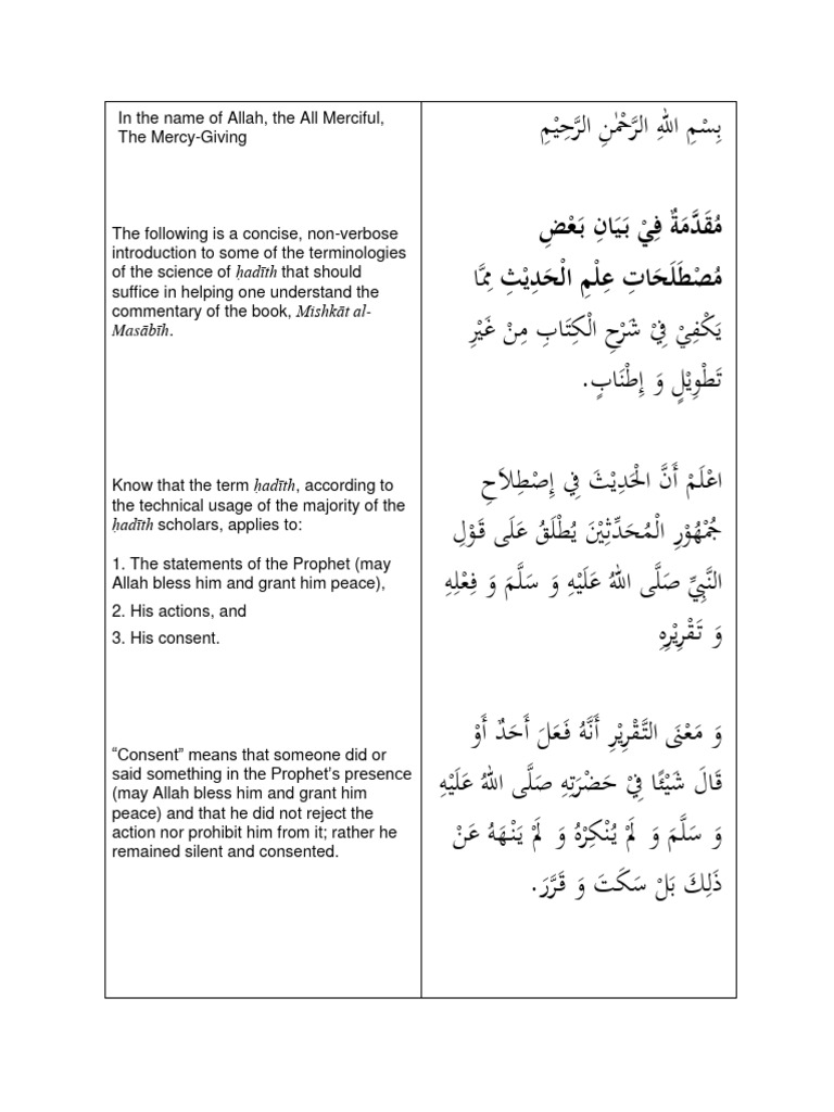 Course-Text-Muqaddimah-Mishkat-Complete-with-English-Translation | PDF ...