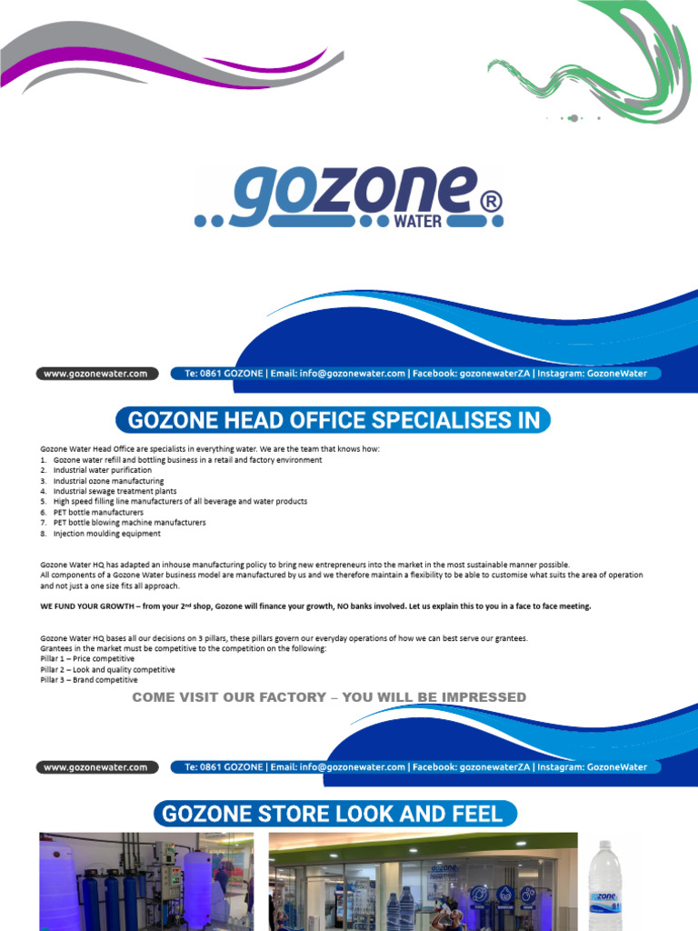 Gozone Water Business Model Proposal 2022.7 | PDF | Soft Drink