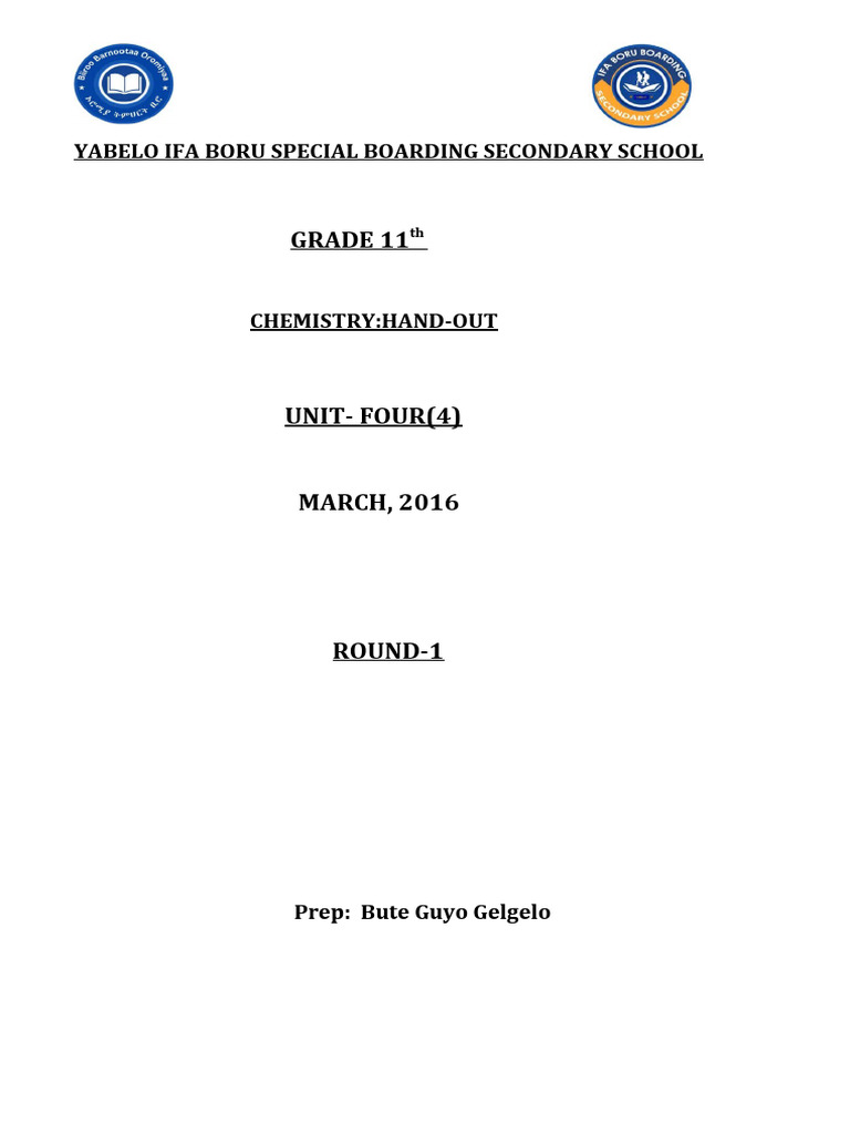 Unit 4 Chemistry Short-Note | PDF | Reaction Rate | Chemical Reactions