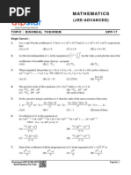 Binomial Theorem JEE Mains PYQs | PDF | Mathematical Analysis ...